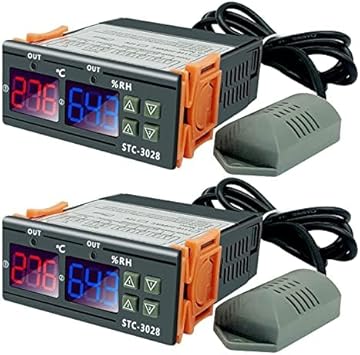 Amazon.com: 2Pcs All-Purpose Intelligent Digital Display Temperature and Humidity Controller ...