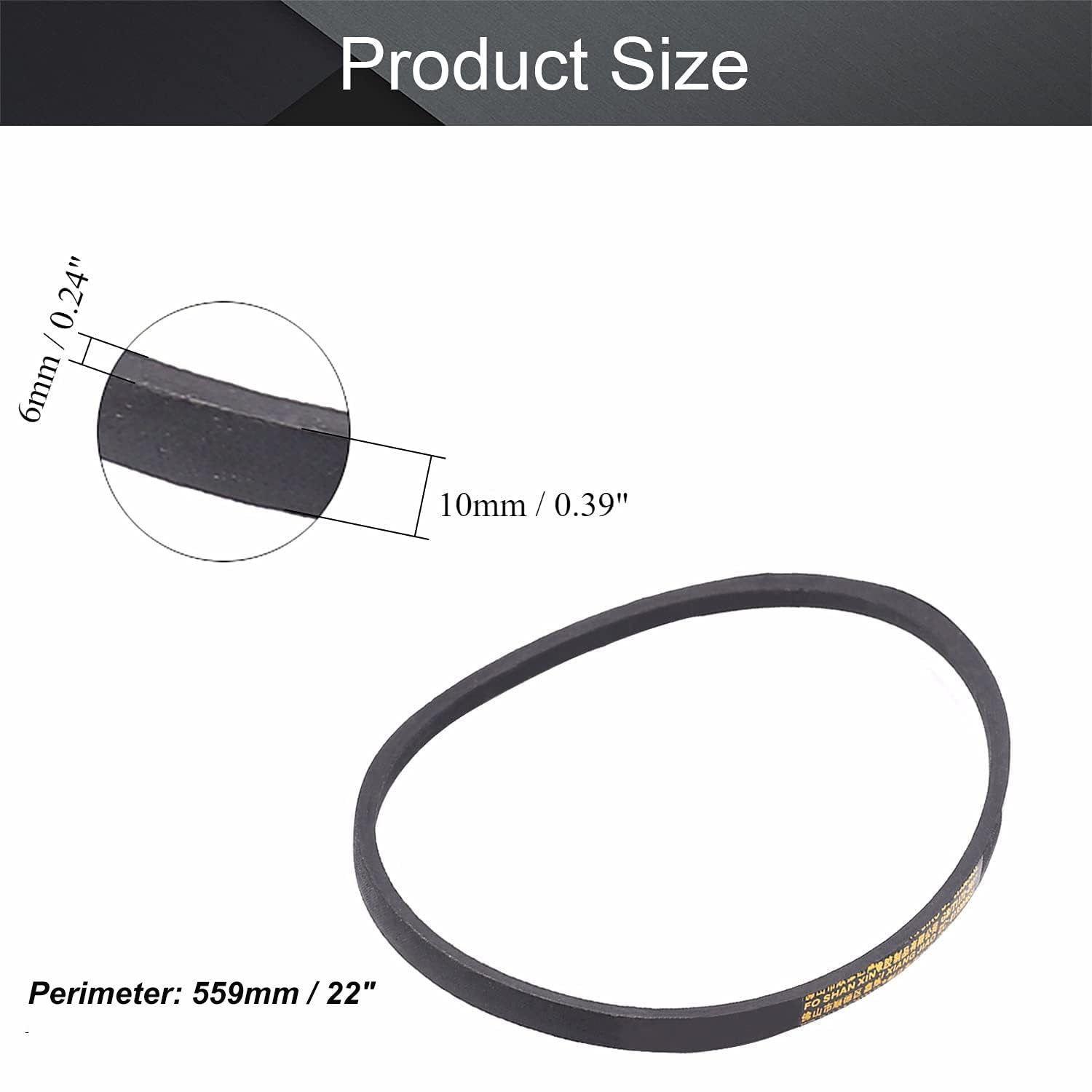 Snapklik.com : Industrial Belt M22 Drive V-Belt Inner Girth 22in Inner ...