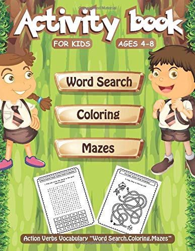 Buy Activity book for kids ages 4-8 : Word Search Puzzle,Coloring and ...