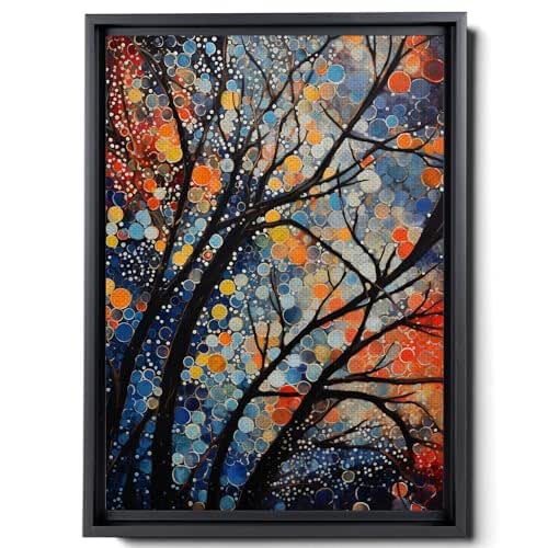 Amazon.com: Jackson Pollock inspired blue copper tree Abstract print ...