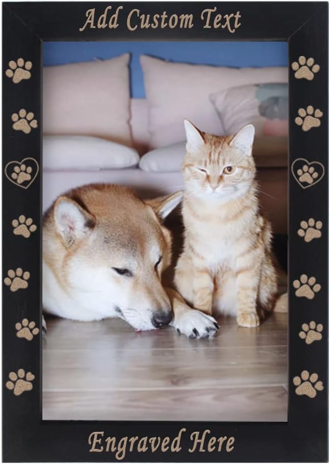 Amazon.com : Personalized Pet Picture Frames Photo Frames - Woody Pet ...