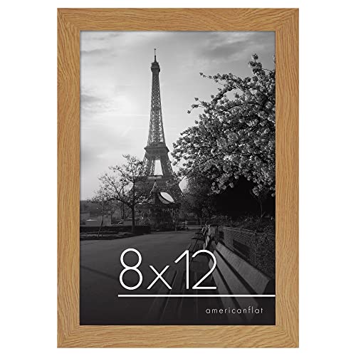 Snapklik.com : Americanflat 8x12 Picture Frame In Dark Oak - Engineered ...