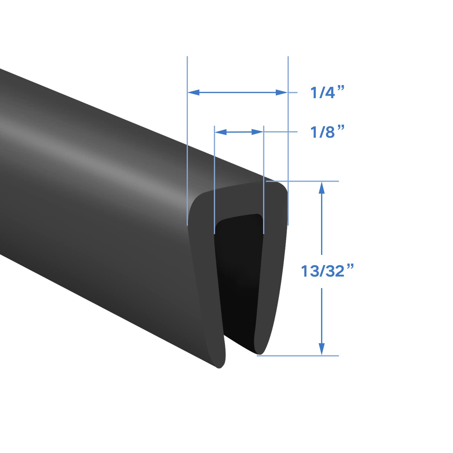 Snapklik.com : Rubber Edge Trim, 1/8" U Channel Edge Trim, Edge ...