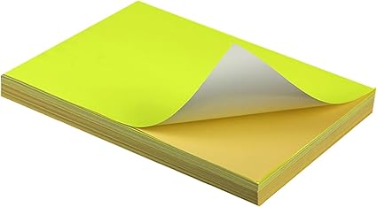 Pack of 50 Sheets Sticky Printable Matte Self Adhesive Full Sheet A4 ...