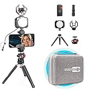 Amazon.com: USKEYVISION Smartphone Vlog Microphone Video Kit for iPhone ...