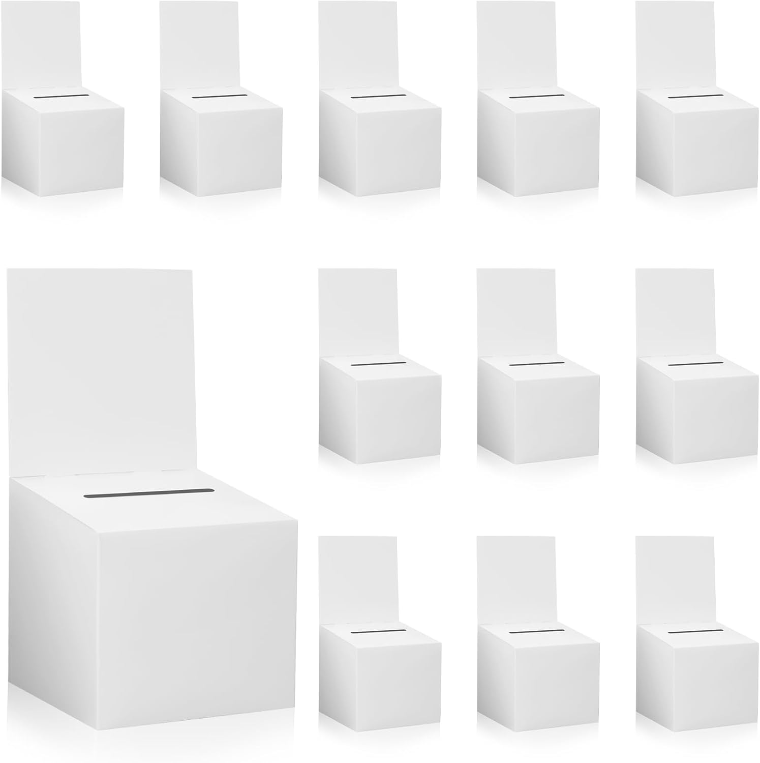 12 Pcs Ballot Box Raffle Box Donation Box for Fundraising, 6 X 6 X 6 ...