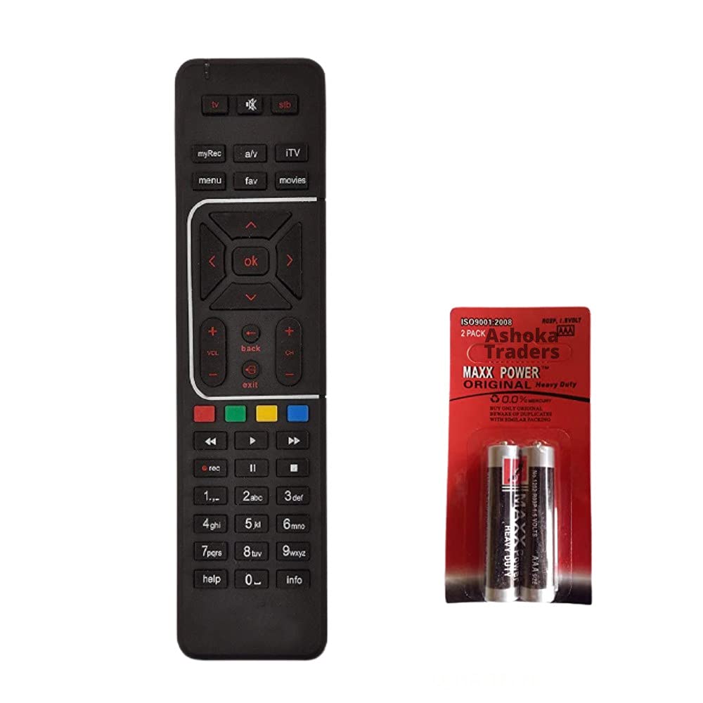 Buy Airtel Remote dth hd Recording Setup Box Compatible with Cell ...