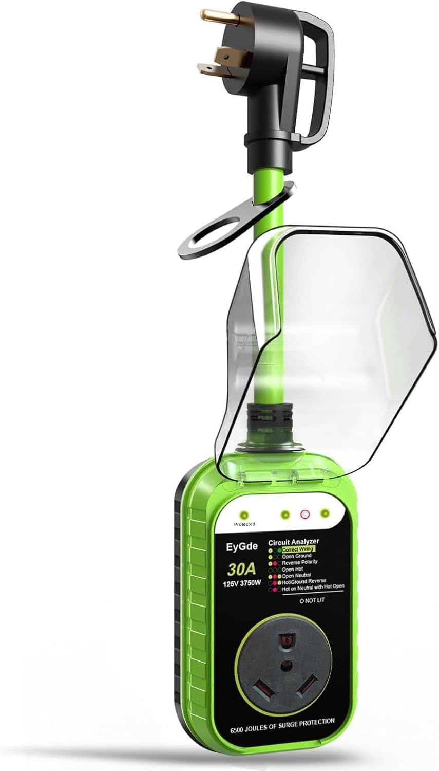 EyGde RV Surge Protector 30 Amp - 6500 Joules RV Surge Protector with ...