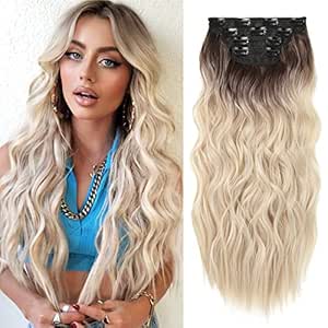 Amazon.com : REECHO Hair Extensions, 4PCS Clip in Hair Extensions HE001 ...