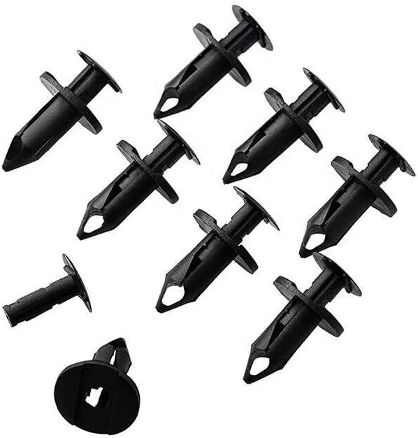 Amazon.com: 100Pcs Auto Plastic Fender Clips Car Push Bumper Fastener ...