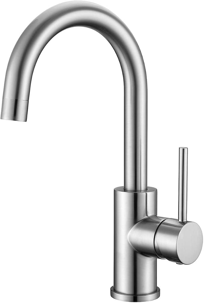Bar Faucets Single Hole, WiPPhs Brushed Nickel Mini Kitchen Sink ...