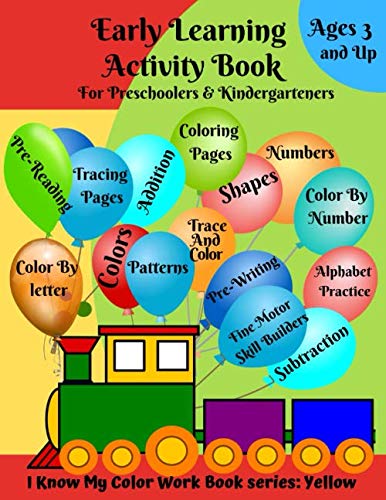 Early Learning Activity Book For Preschoolers & Kindergarteners Ages 3 ...