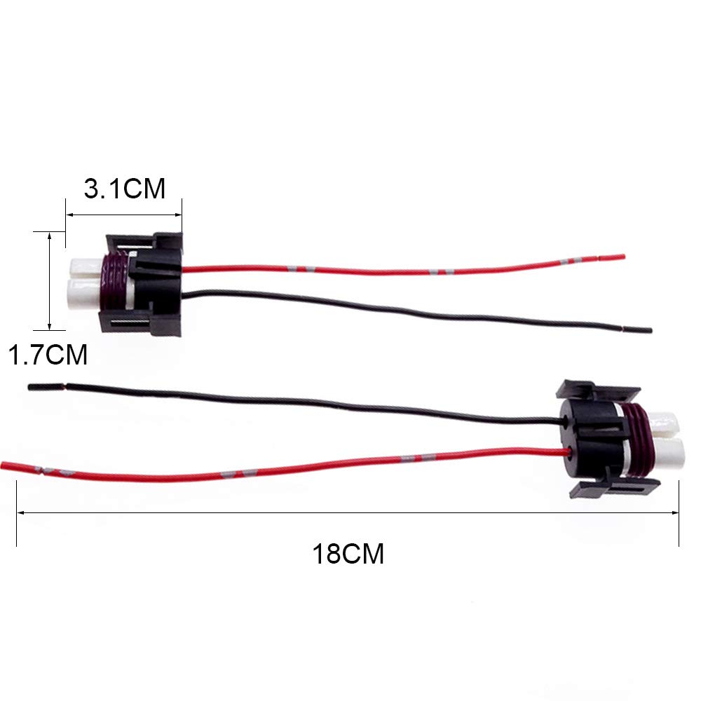 Snapklik.com : 4-Pack Ceramic H11 H8 880 881 Female Wire Harness ...