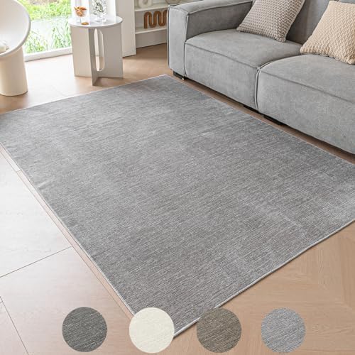 Ceneco Low Pile Rug, Washable Rugs for Living Room - Modern Soft Short ...