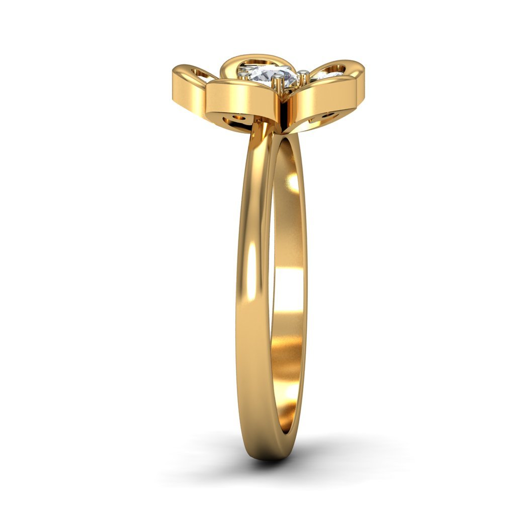 Buy Bluestone 14k Yellow Gold and Diamond Aether Ring at Amazon.in