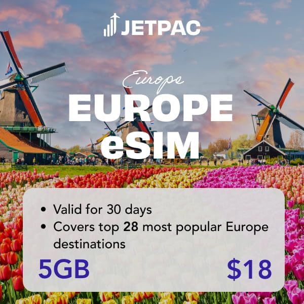 Amazon.com: [Europe] Jetpac Travel e-SIM | 5GB Data Roaming Pack| 30 ...