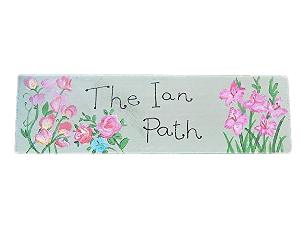 Personalised Sweet Peas Sign, Wooden Summerhouse Flower Sign, Garden ...