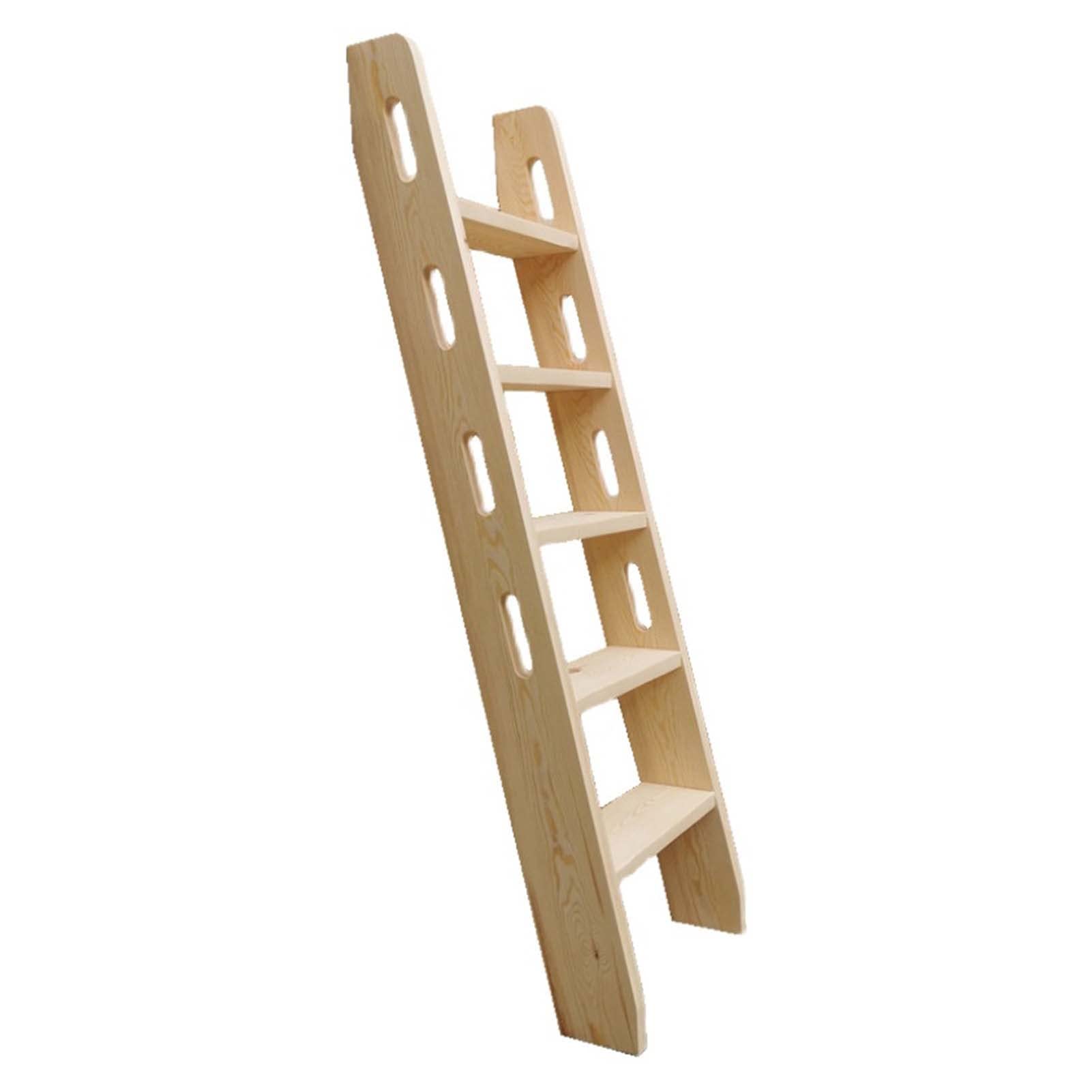 Buy Bunk Bed Ladder Extra Heavy Raised Bed Ladders Wooden, 5 Rungs Kids ...