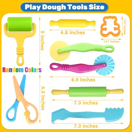 Snapklik.com : Playdough Tools For Kids, 24 Pieces Play Dough Tools Set