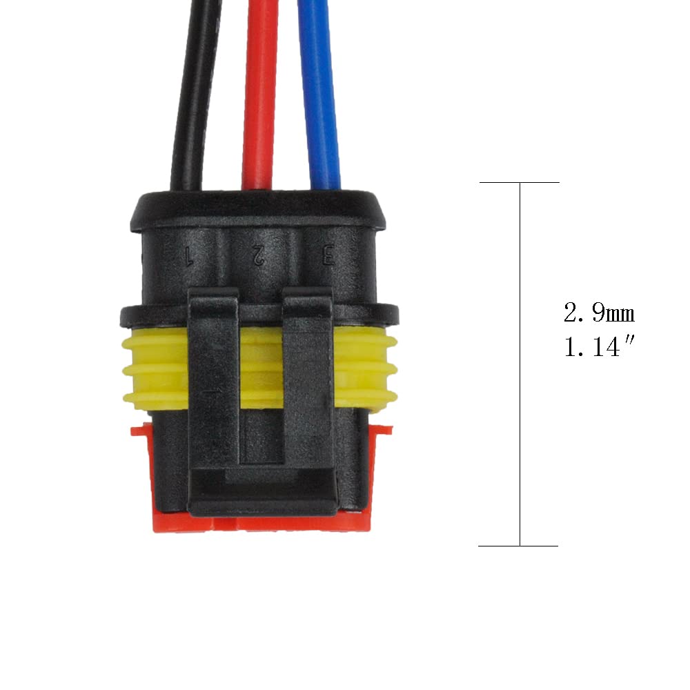 Snapklik.com : 3Pin Way 18AWG Waterproof Wire 1.0mm Series Terminal ...