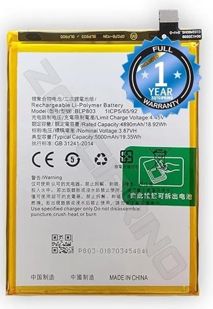 ZQTCIPRINO® Original BLP803 Battery for Realme 7i / A53 / V3 Battery ...
