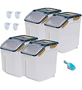 Amazon.com: YXQ 25LB Large Flour Storage Container Bin ,2 Pack Airtight ...