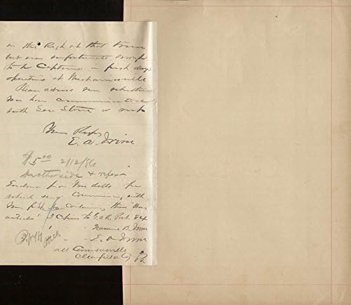 Amazon.com: E. A. Irvin - Autograph Letter Double Signed 02/10/1886 ...