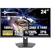 Minifire 24 inch Curved Gaming Monitor 180Hz, 1ms, 130% sRGB, With ...