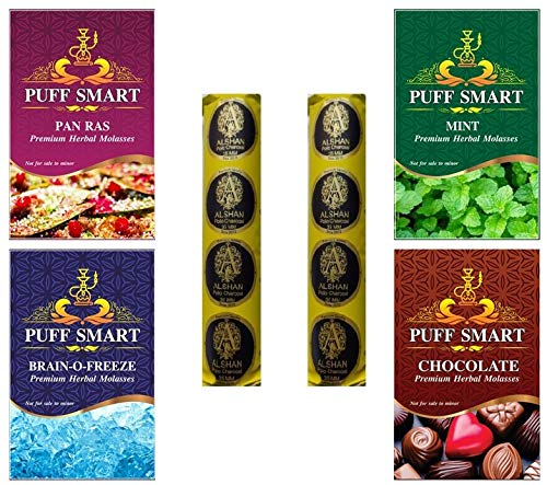 Buy PUFF SMART Premium Herbal Molasses Pan Ras, Brain-o-Freeze, Mint ...