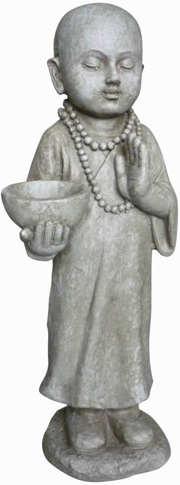 Amazon.com: Figure Standing Shaolin Monk with Bowl - for Home & Garden ...
