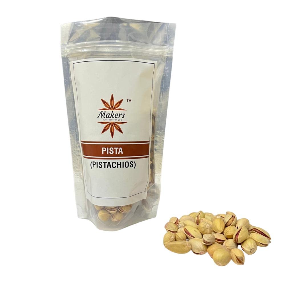 Makers Roasted & Salted Pistachios (Pista) Pack 250 Grams : Amazon.in ...