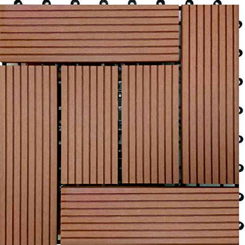 Rosetta 11-WPC Deck Tiles, Red Cedar Color (1x1feet per Tile). : Amazon.in