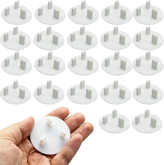 22 Pack UK Plug Socket Covers White Baby Home Safety Outlet Covers ...