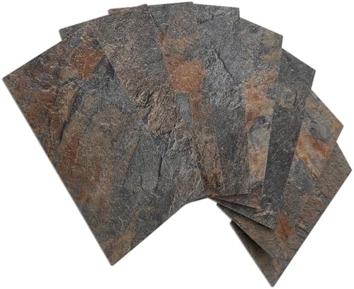 AULIGET 100 Piece Rust Slate Peel and Stick Backsplash Wall Tiles, 3" x ...