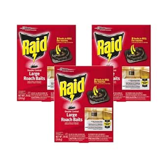 Amazon.com : Raid Double Control, Large Roach Baits, 8 CT (Pack - 3) : Patio, Lawn & Garden