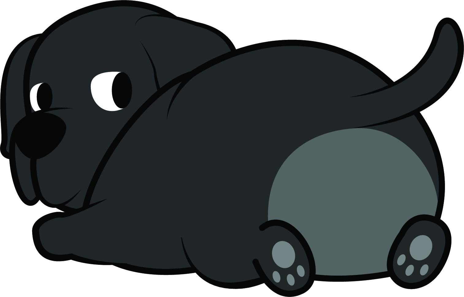 Cartoon Dog Laying Down
