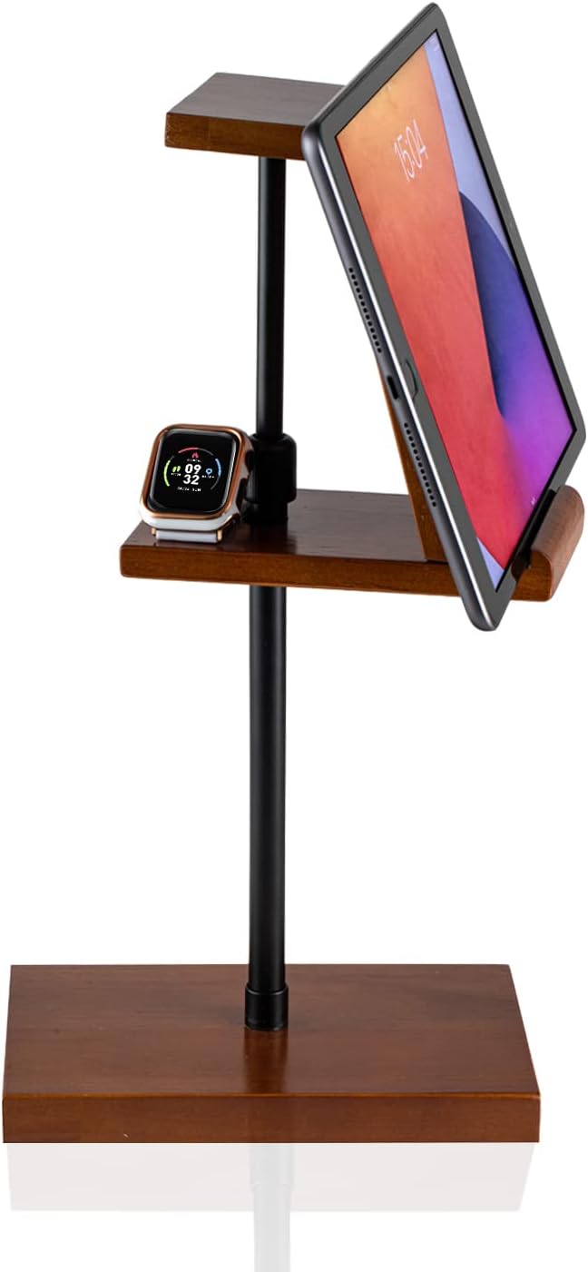Amazon.com: Shevvi Wood Tablet Stand, Cell Phone Stand Holder with ...