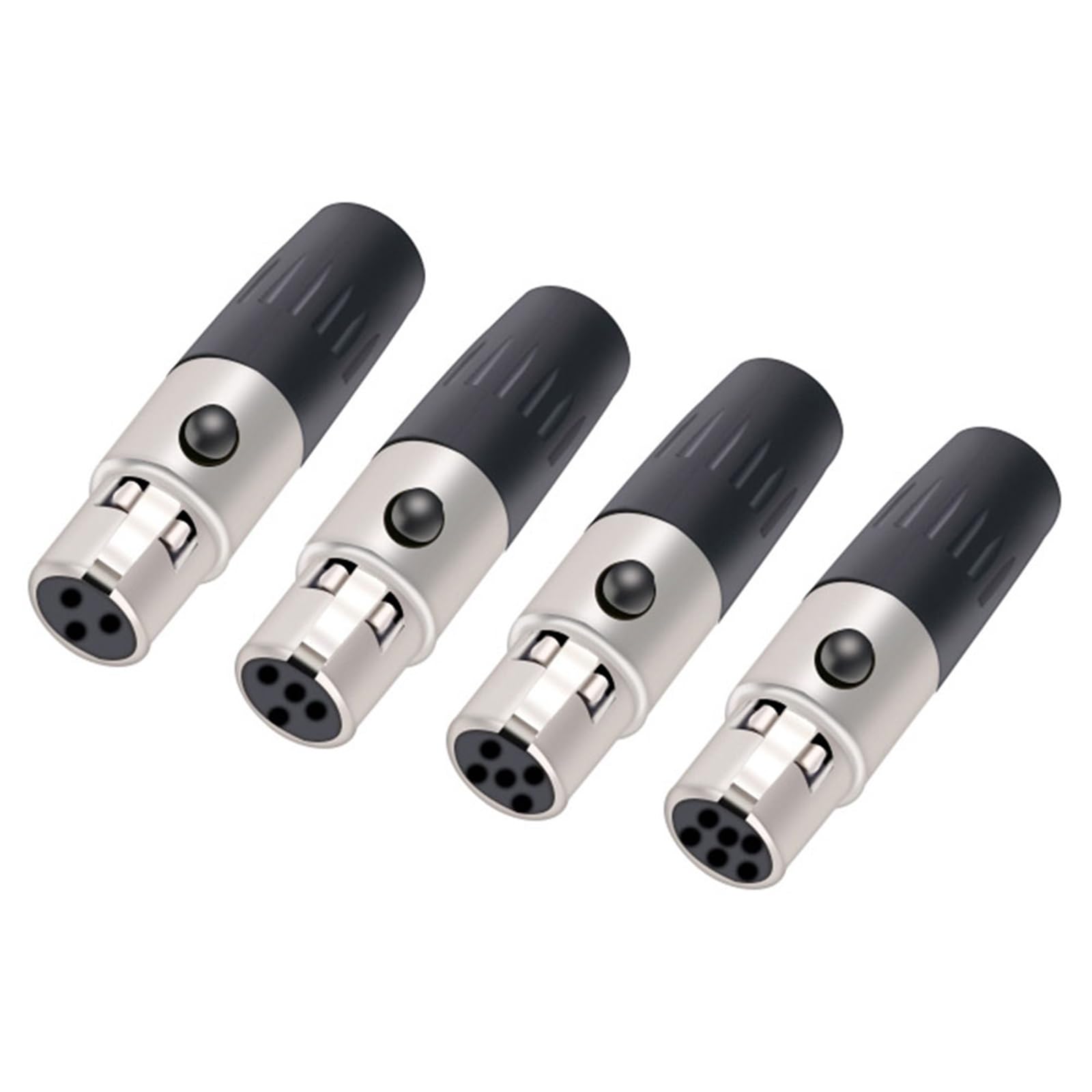 XLR 5 Pin Pro Audio Microphones Mini XLR Female Connector (3/4/5 Pin ...