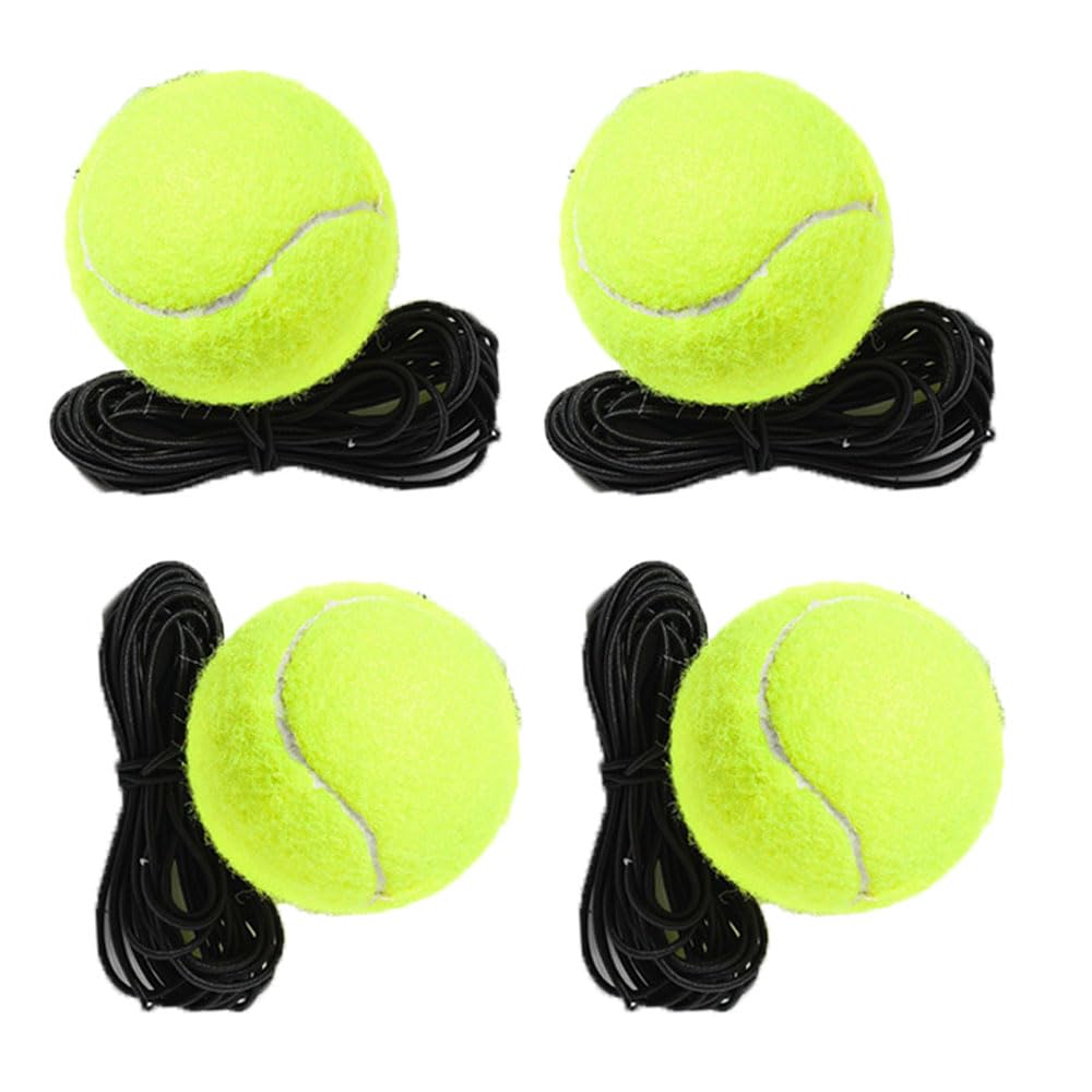 Esforzarse Tennis Trainer Ball with String 4 Pcs, Tennis Training Ball ...