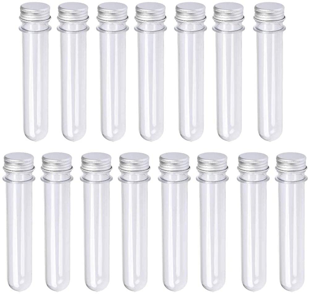 Buy KONGWU Test Tube Plastic Test Tubes with Cap 15 Pieces 40 ml ...