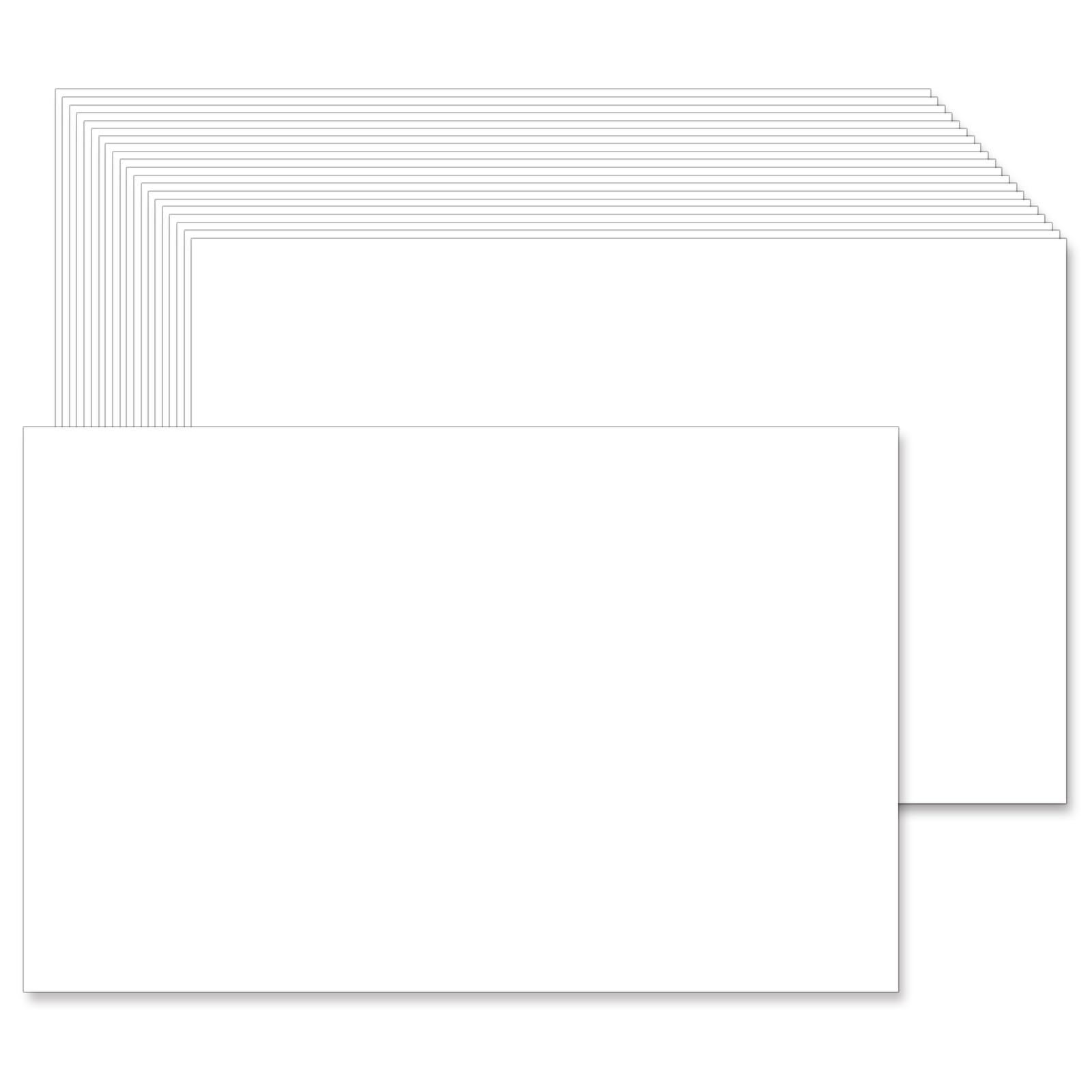Amazon.com : 5.5 x 8.5 Blank White Card Stock (Set of 50) Plain White ...