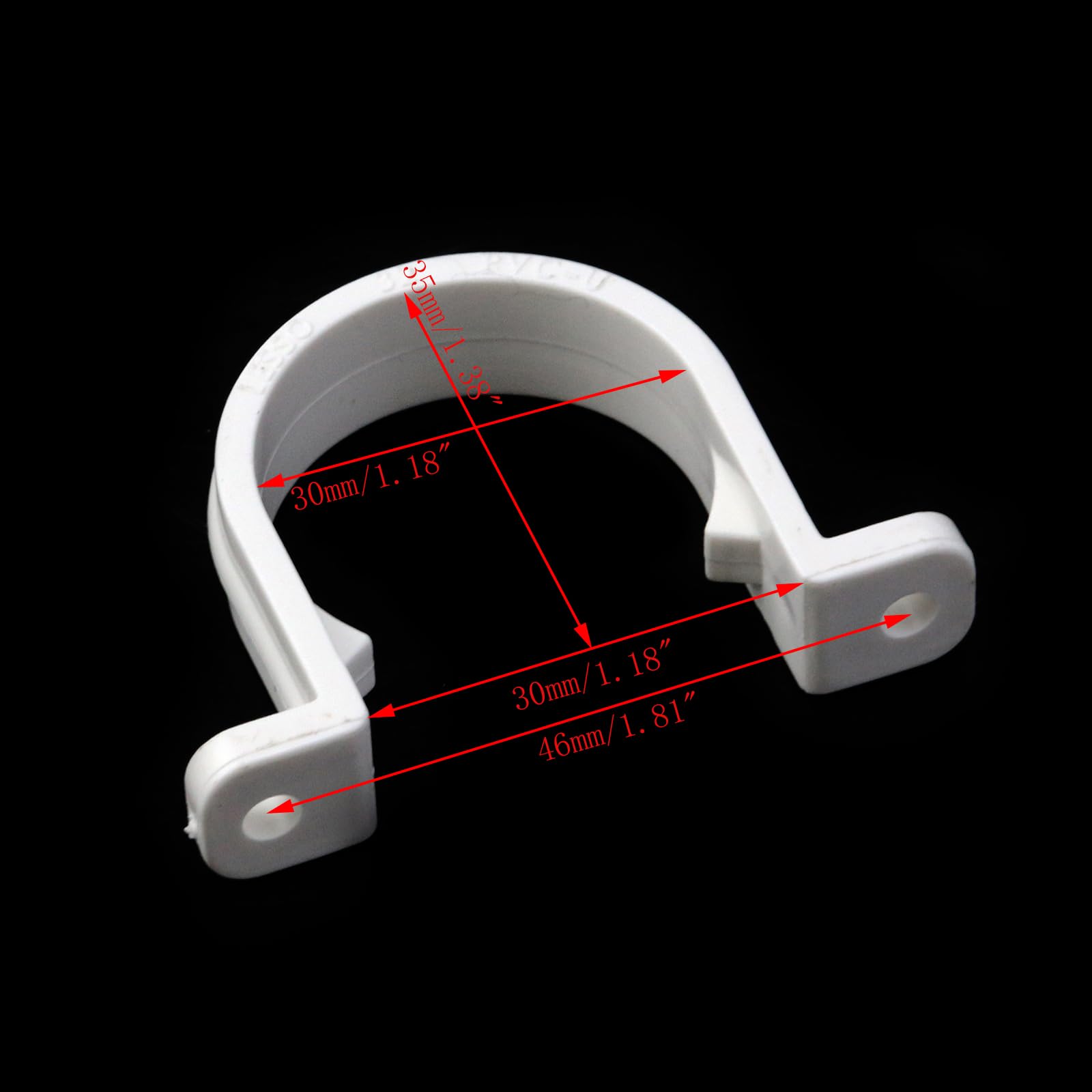 U Shaped Bracket 30Pcs Electrical Conduit Clamp 2 Holes PVC Flexible U ...