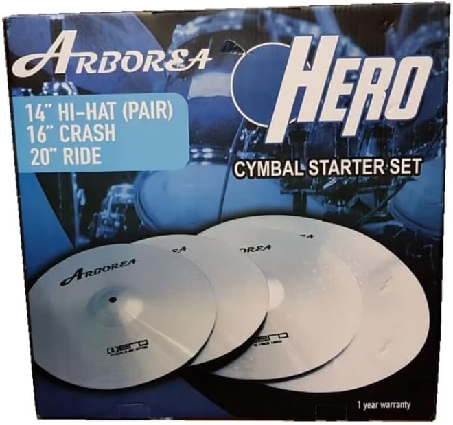 HERO CYMBAL SET 14" HI-HAT & 16" CRASH & 20" RIDE (BRASS) : Amazon.in ...