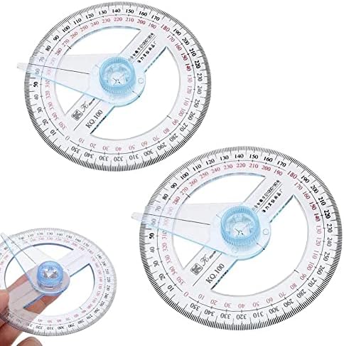 2pcs 360 Degree Protractor Protractor Set, Protractor Ruler, Drafting ...