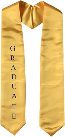 Amazon.com: Grads4Good Gold Graduation Stole With GRADUATE Imprint in ...