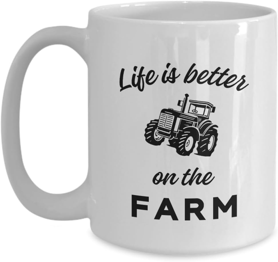 Amazon.com: Farming Coffee Mug, Gift for Farmers, Life Is Better on the ...