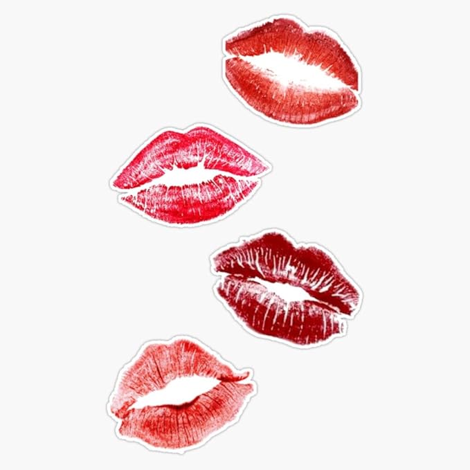 Amazon.com: Lipstick Kisses Sticker Vinyl Waterproof Sticker Decal Car ...