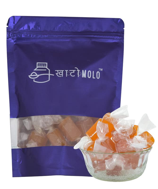 KHATOMOLO Aam Papad Candy Toffee| Mango candy - Alphonso Mango Cubes ...