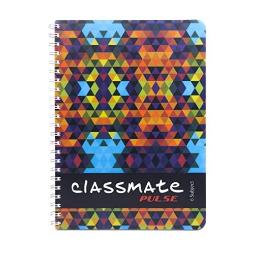 Classmate Pulse 6 Subject Spiral Notebook-Pack of 1|Single Line|400 ...