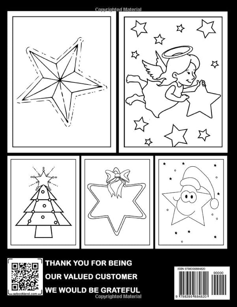 christmas tree star coloring pages for kids